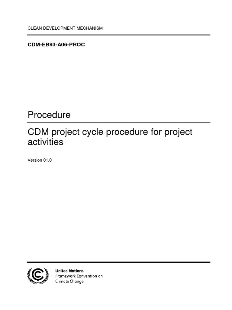Project Cycle | PDF | Clean Development Mechanism | Carbon Capture And ...