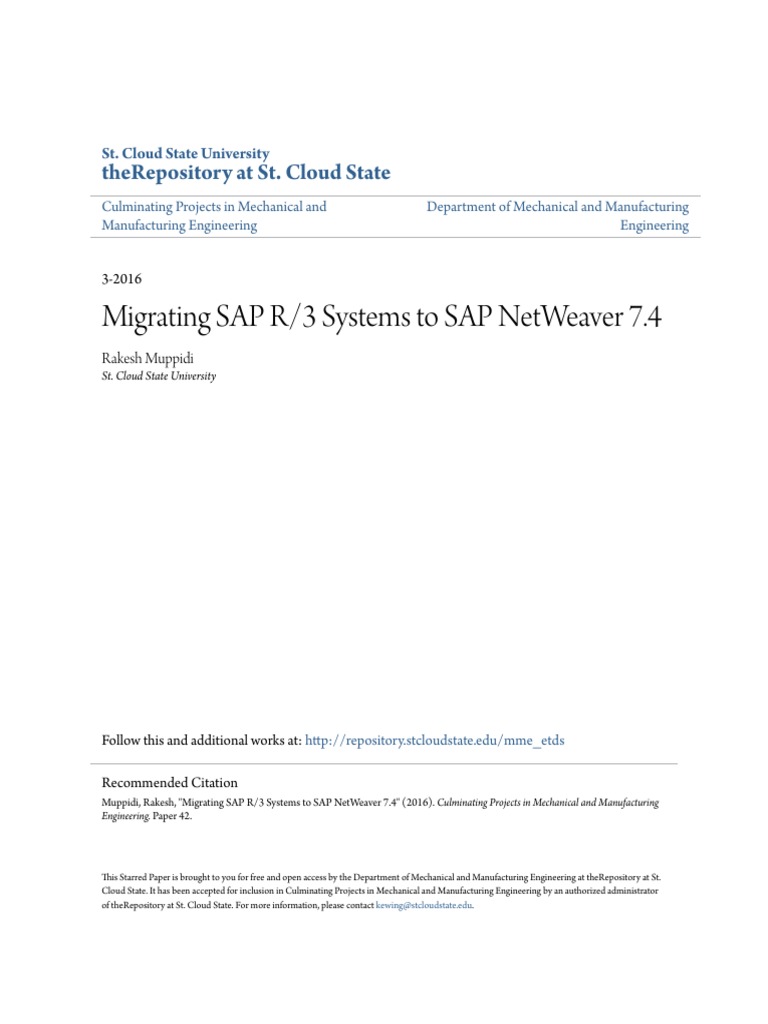 Migrating Sap R 3 Systems To Sap Netweaver 7 4 Pdf Sap Se Oracle Database