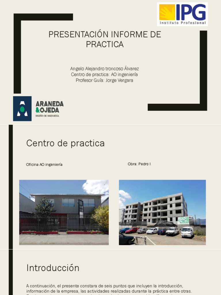 Presentacion Informe de Practica | PDF | Evaluación | Aprendizaje