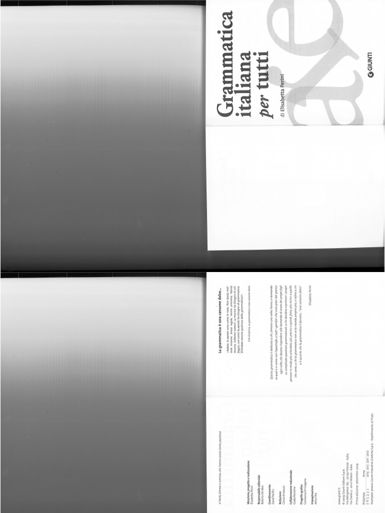 Grammatica Italiana I | PDF