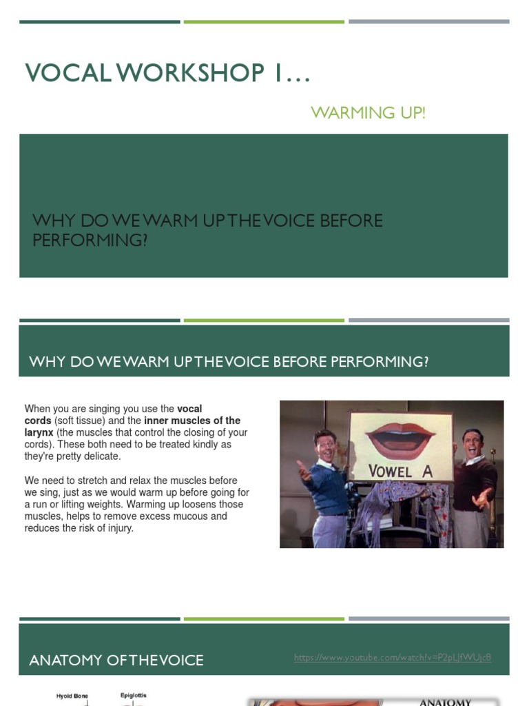 Vocal Workshop 1 : Warming Up! | PDF | Breathing | Human Voice