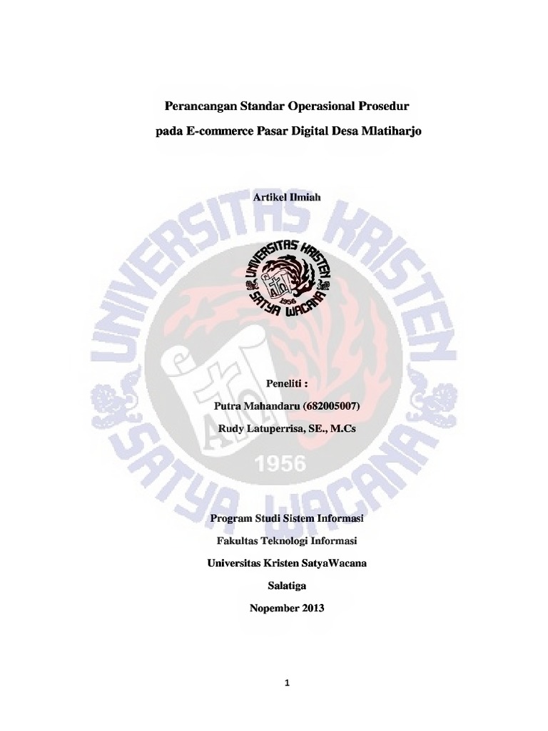 Contoh SOP E-Commerce | PDF