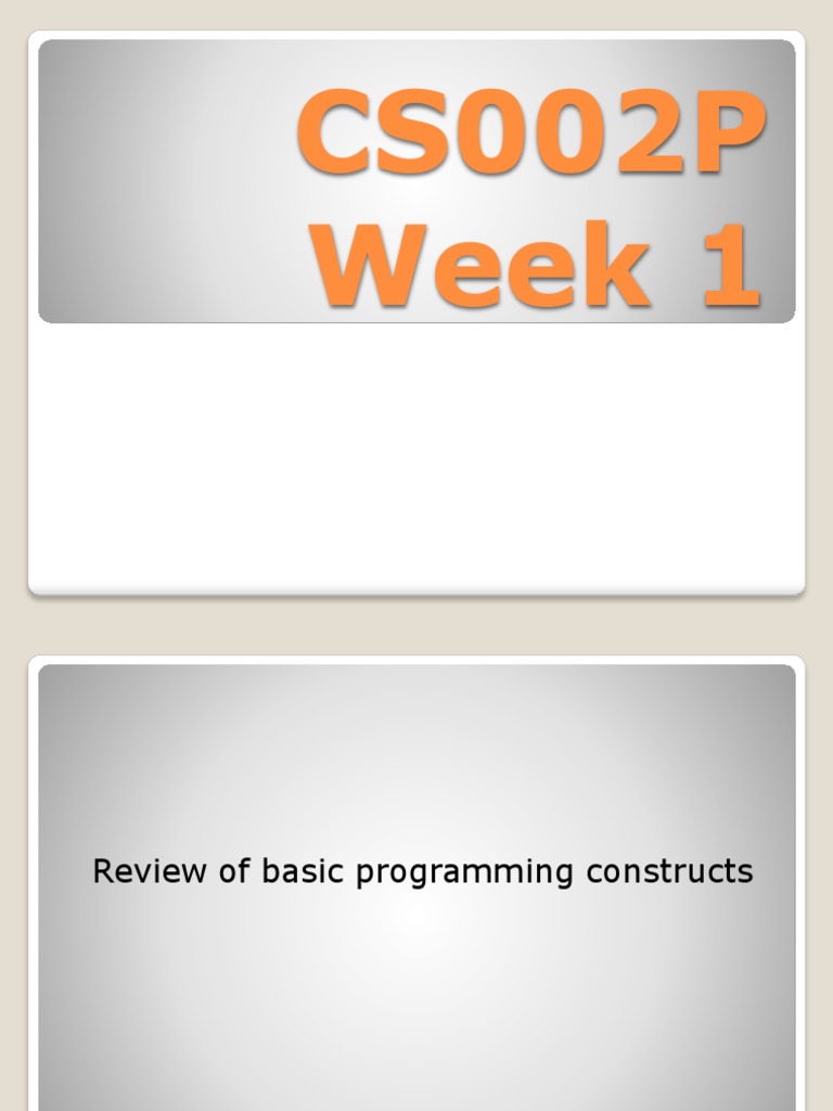 Basic Programming Constructs Guide | PDF | Computer Program | Programming