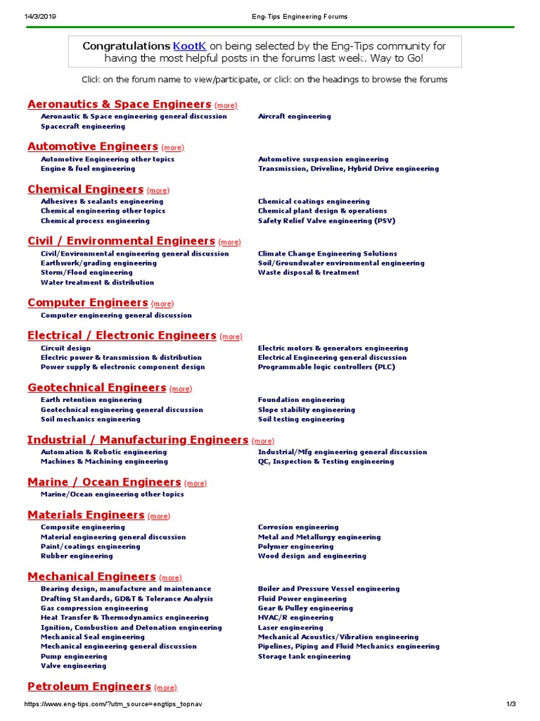 Eng-Tips Engineering Forums | PDF | Engineering | Mechanical Engineering