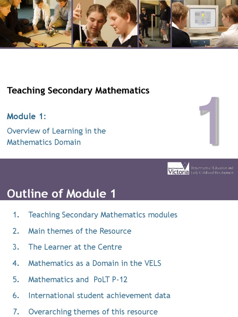 Teaching Secondary Mathematics: Overview of Learning in The Mathematics ...