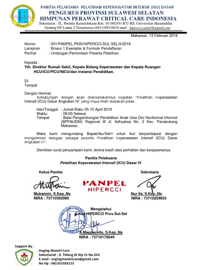 Surat Peserta Hipercci | PDF