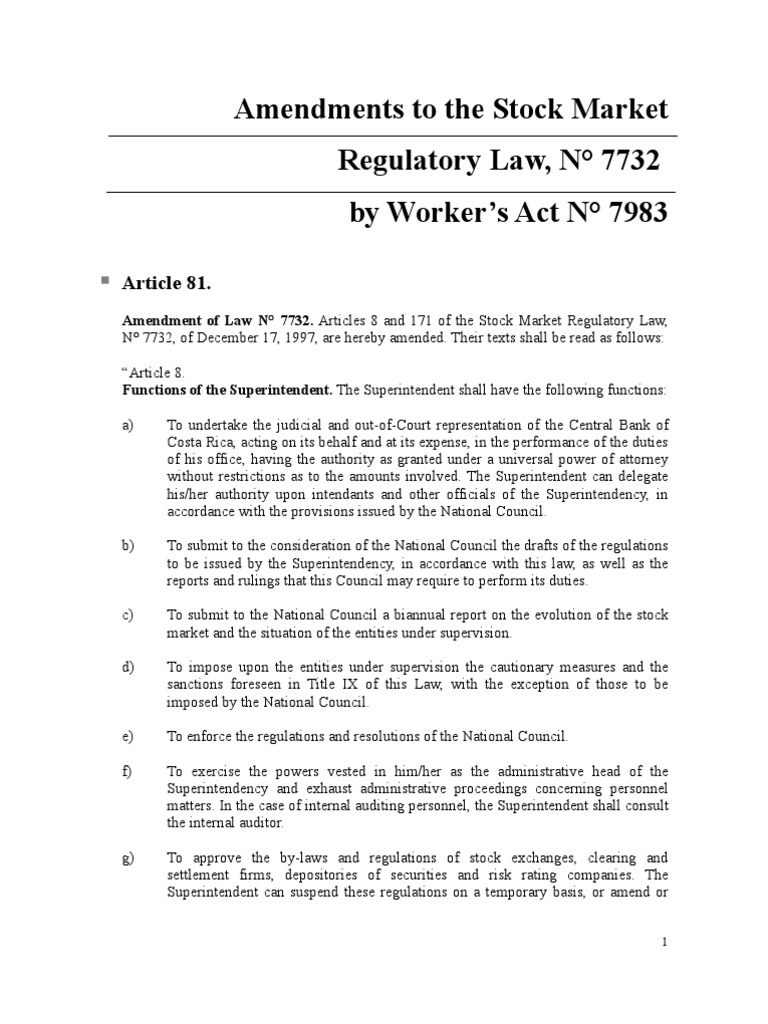 Amendments 7732 | PDF | Securities (Finance) | Board Of Directors