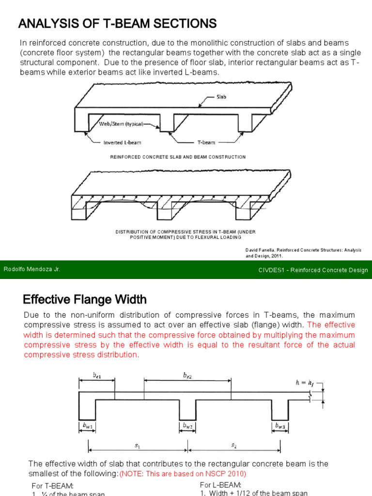 Determining the Effective Flange Width of T-Beams in Reinforced ...