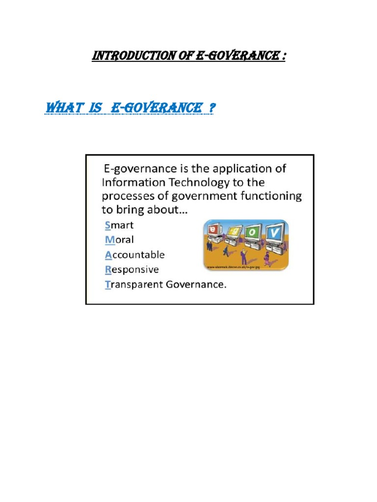 Introduction to E-Governance | PDF