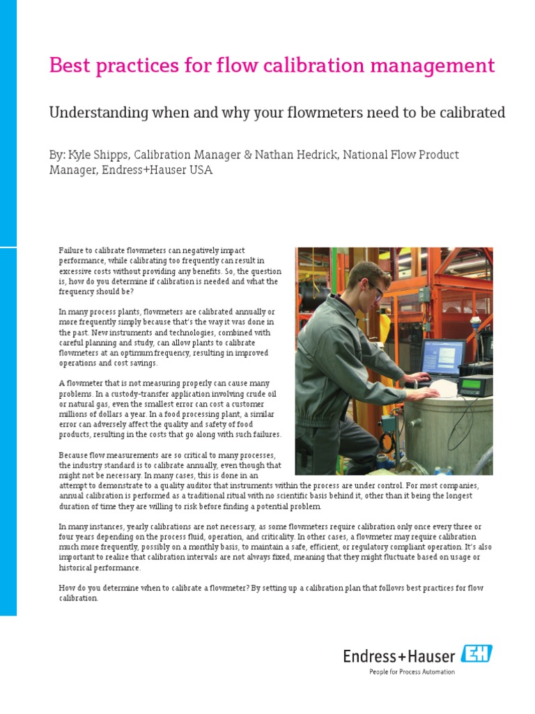 How Do You Determine When To Calibrate A Flowmeter | PDF | Calibration ...