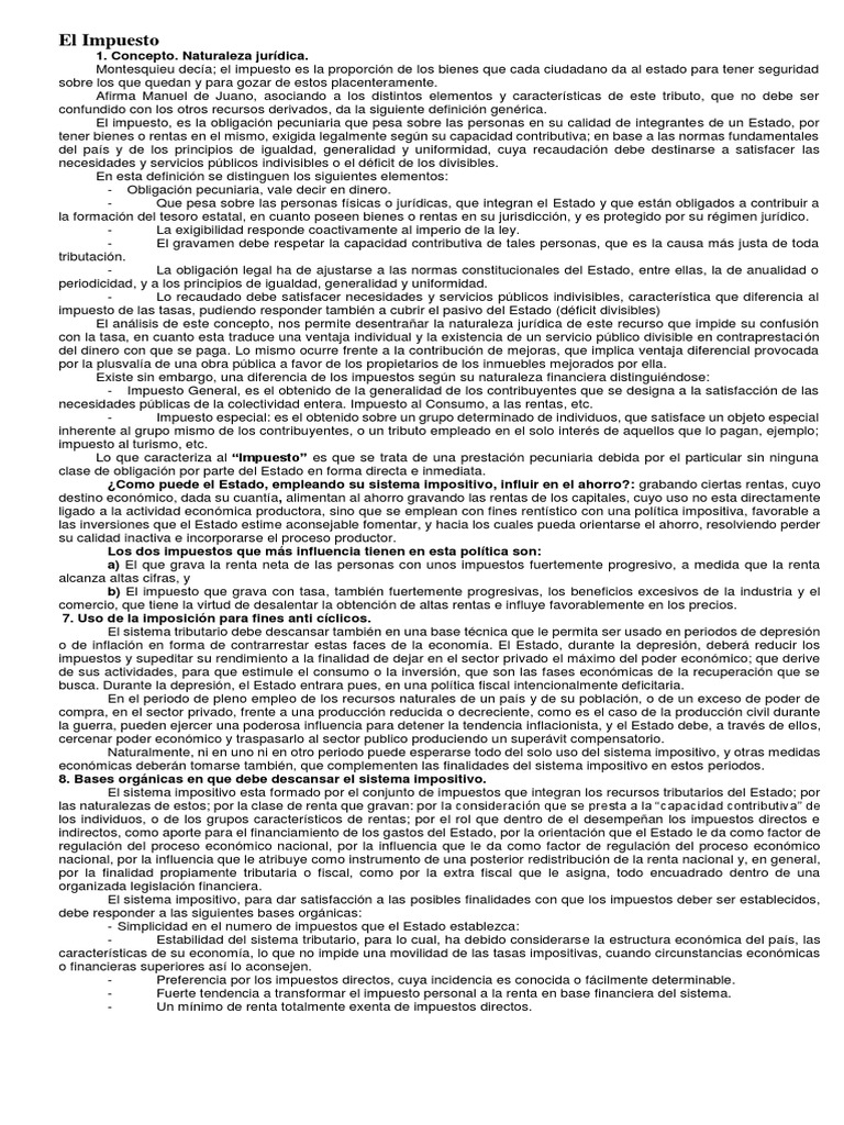 Concepto y Naturaleza del Impuesto | PDF | Impuestos | Beneficio (economía)