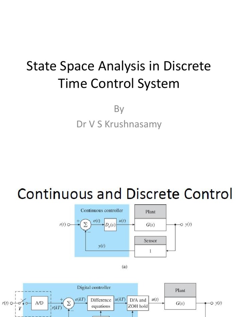 Unit-III-State Space Analysis in Discrete Time Control System | PDF ...