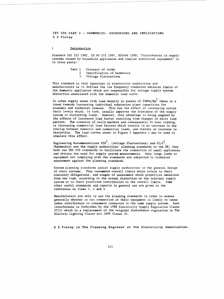 Iec 555 PDF | PDF | Electromagnetic Interference | Electromagnetic ...
