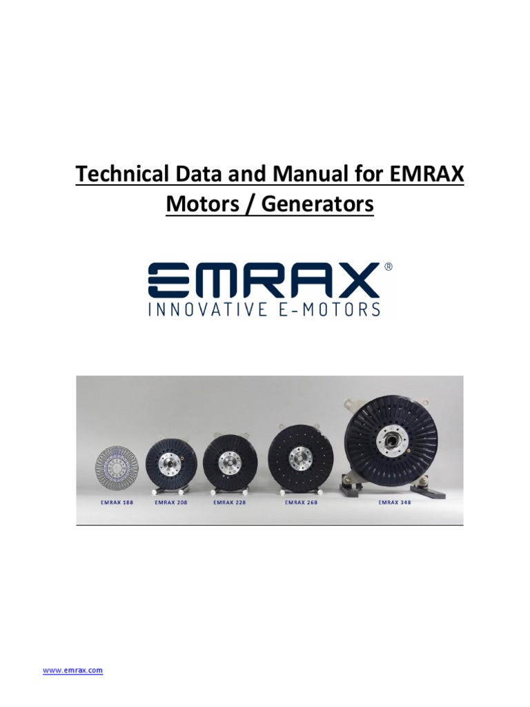 EMRAX User Manual For Emrax Motors | PDF | Electric Motor ...