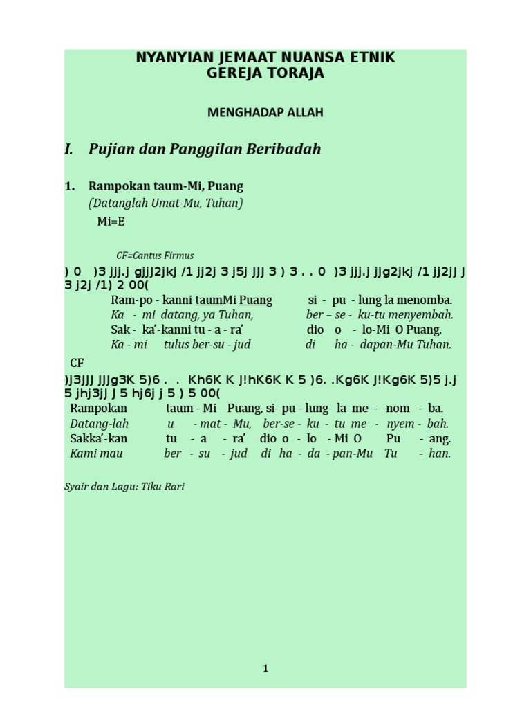 Njne (Dengan Notasi) | PDF
