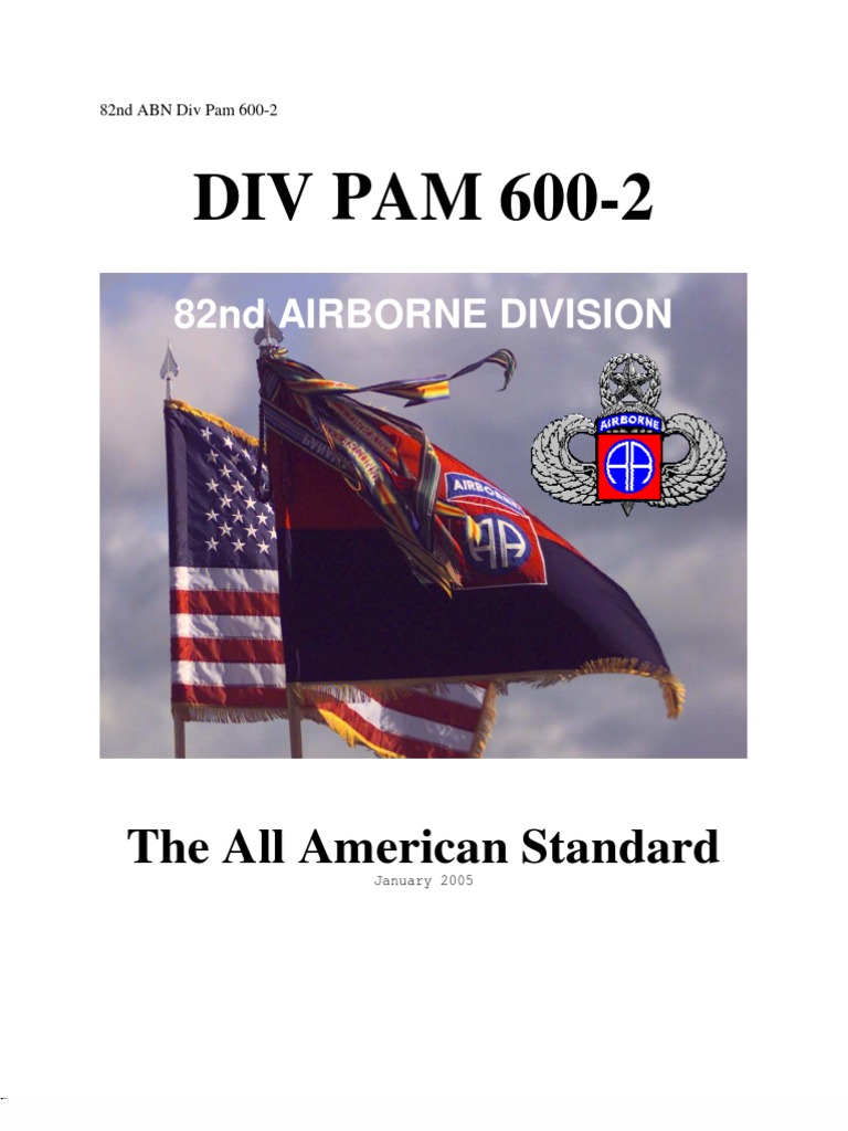 82 Abn Div Pam 600-2 Copy | 82nd Airborne Division | Risk