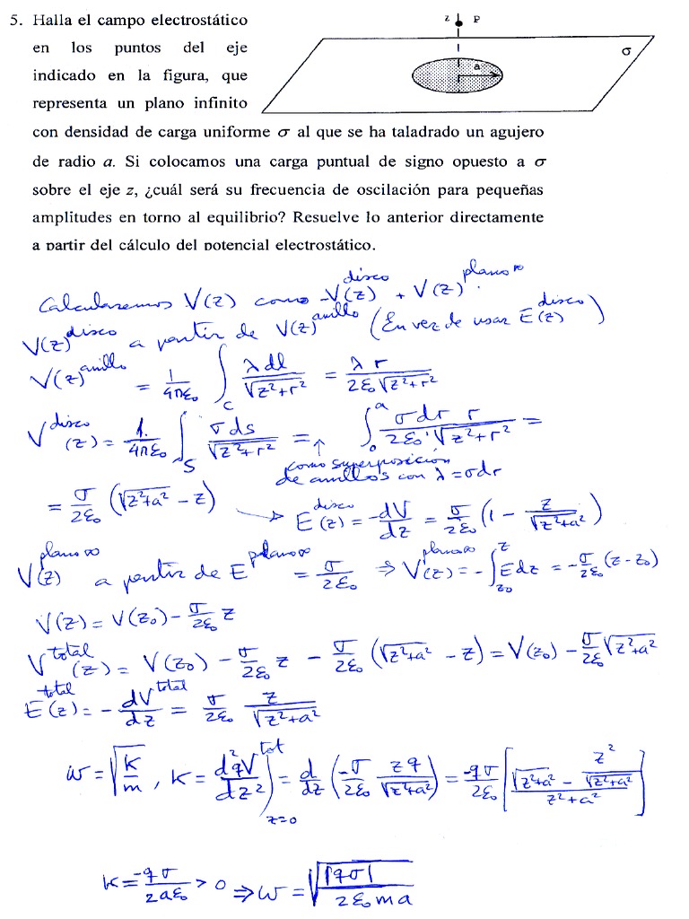 Plano Infinito Cargado Con Agujero Circular | PDF