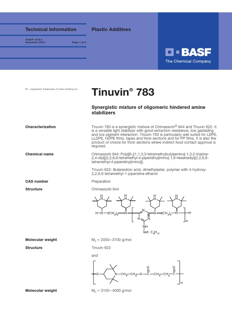 Tinuvin | PDF | Plastic | Materials