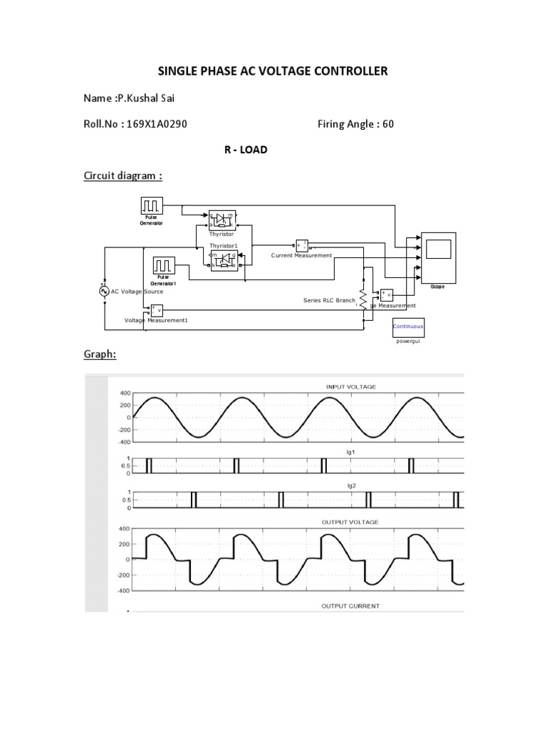 Single Phase Ac Voltage Controller | PDF