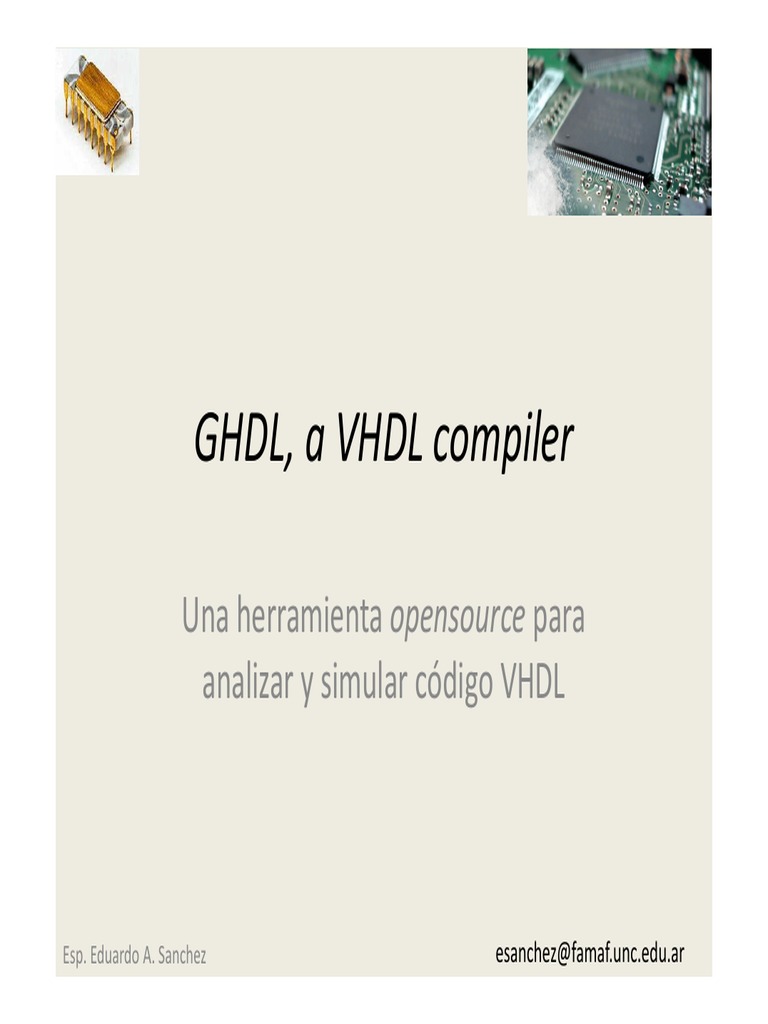 GHDL, A VHDL Compiler | PDF | Vhdl | Ingeniería de Sistemas