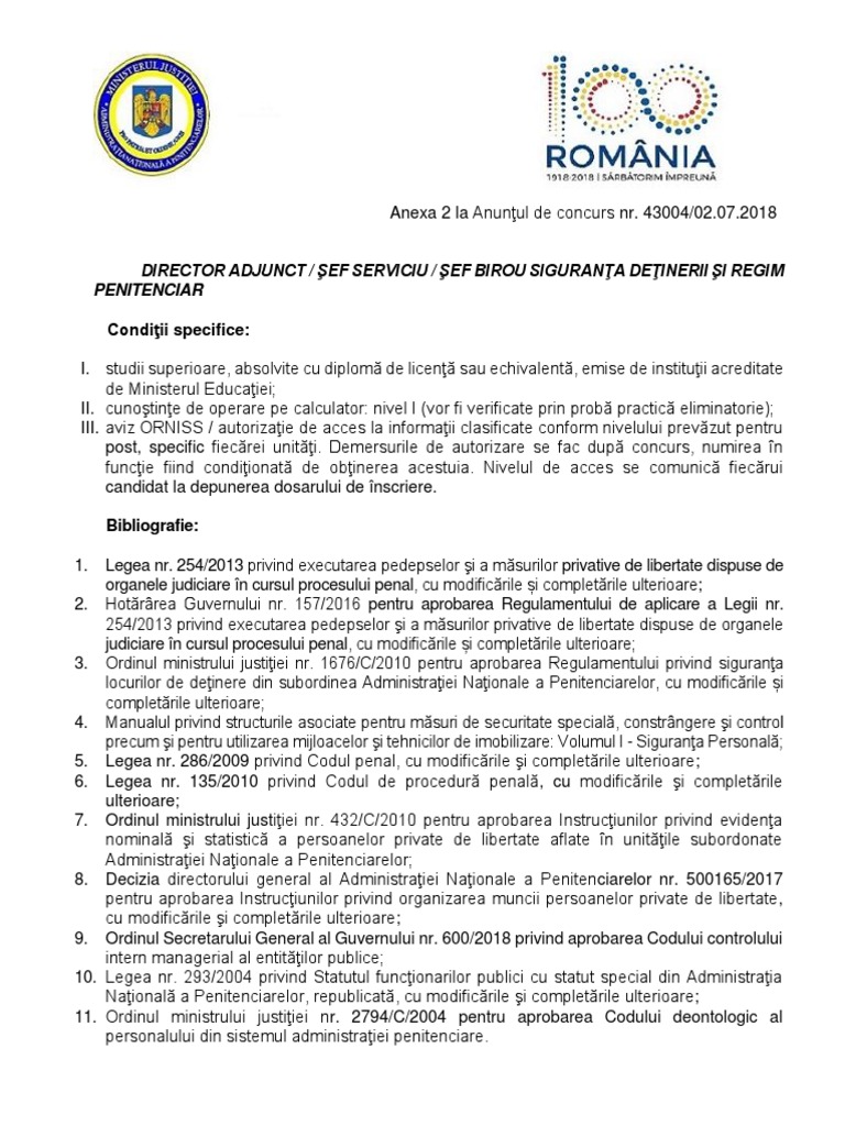 Anexa 2 Anunţ Concurs | PDF