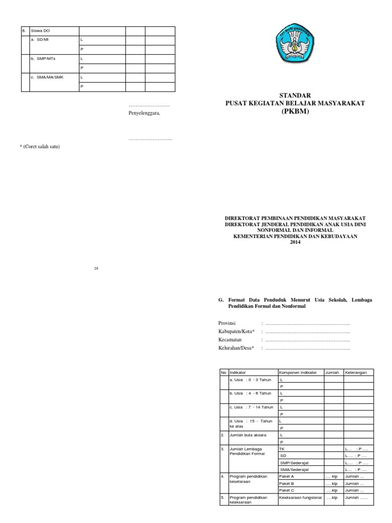 2014 Standar - PKBM PDF | PDF