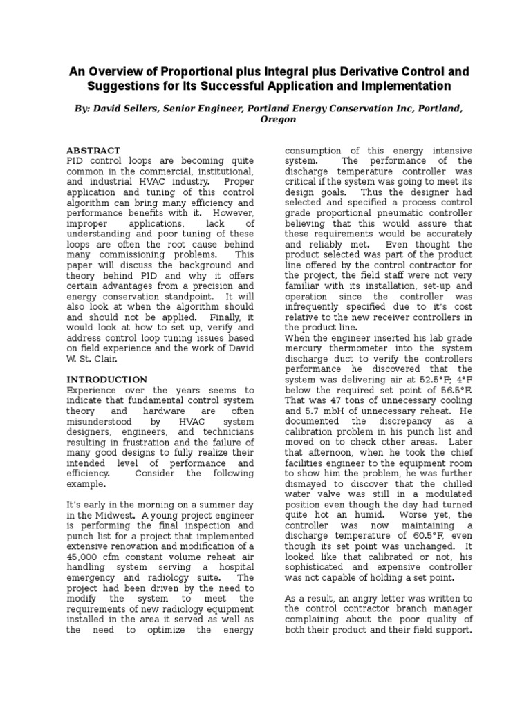 Final - PID Paper | PDF | Control Theory | Throttle