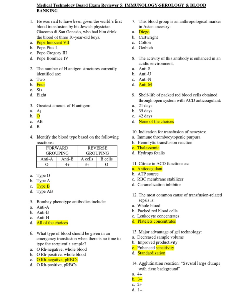 BSMT | PDF | Blood Type | Blood Transfusion