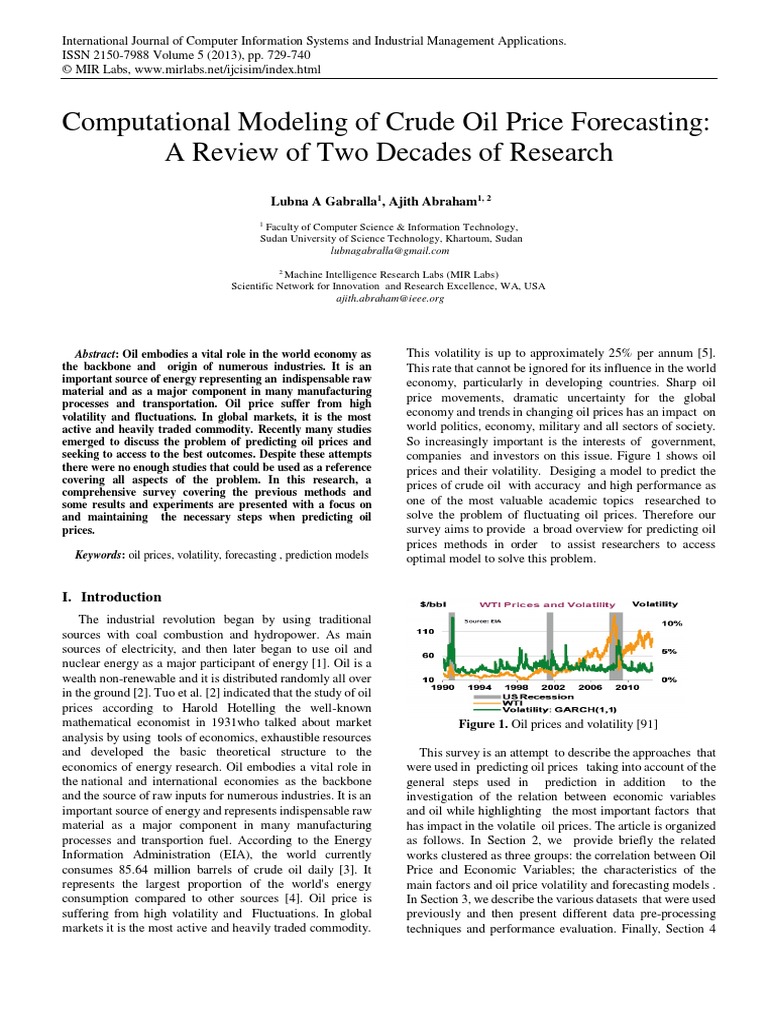 Computational Modeling of Crude Oil Price PDF | PDF | 2000s Energy ...
