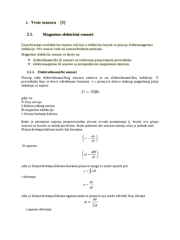 Vrste Senzora | PDF