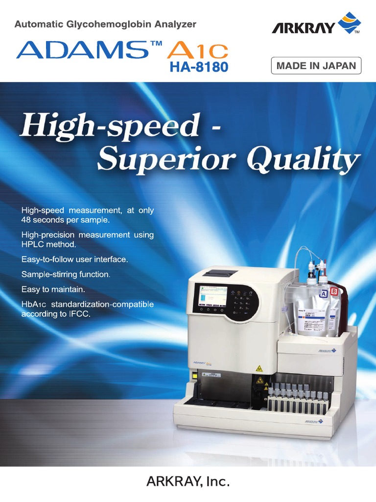 Arkray Ha-8180 Adams A1c Brochure | PDF