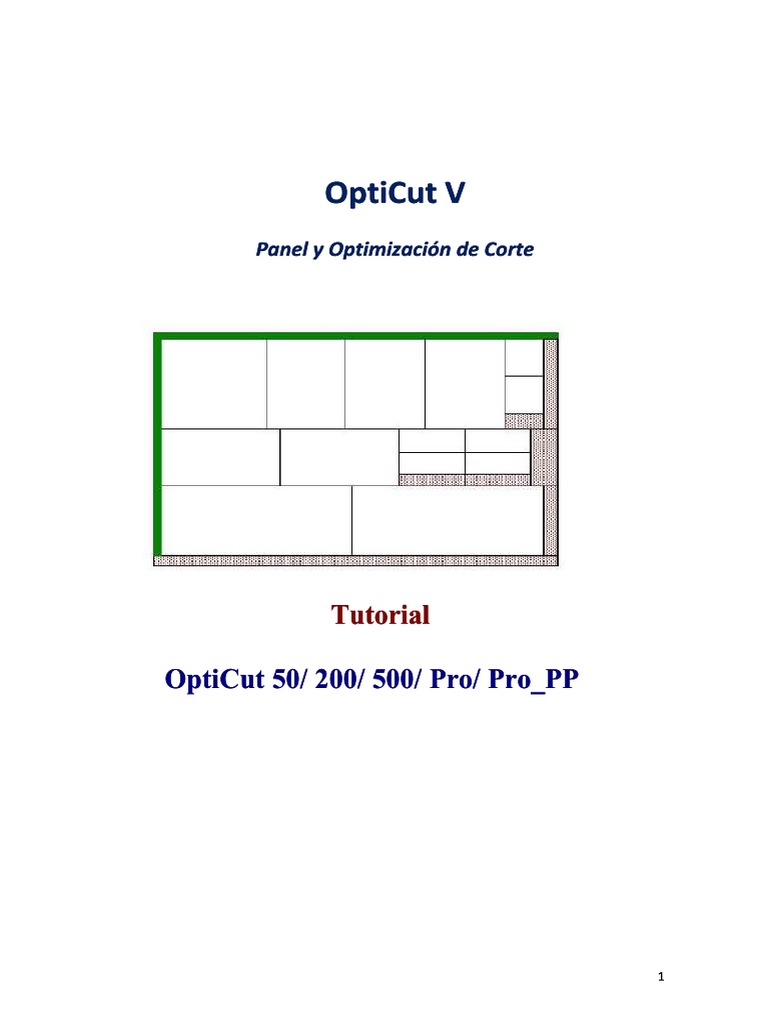 Opticut Manual PDF | PDF | Optimización Matemática | Ventana (informática)