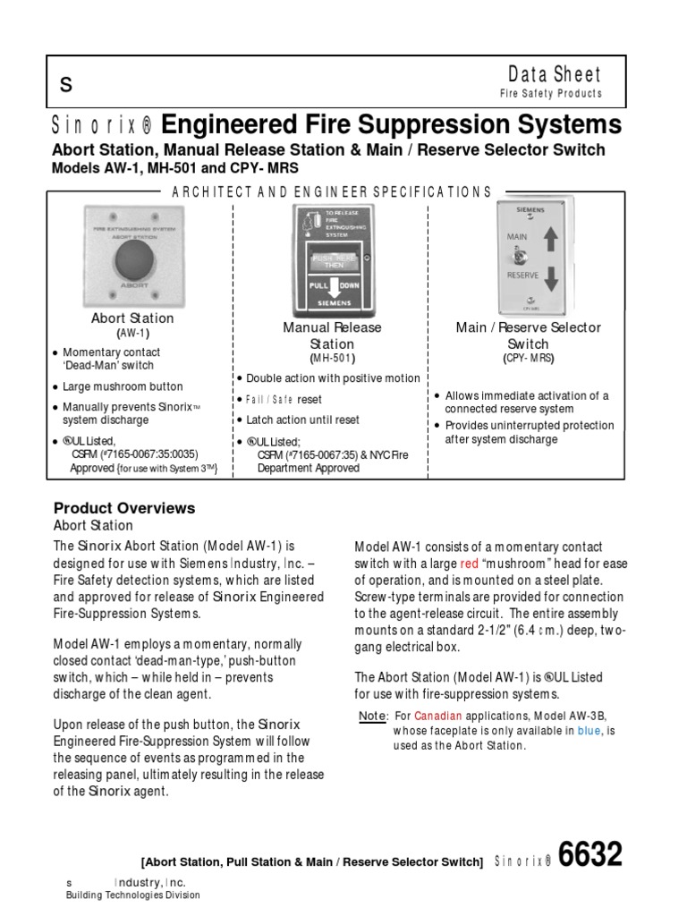 data sheet AW-1 | Switch | Manufactured Goods