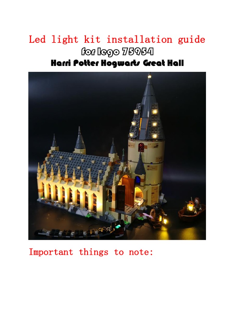 LEGO 75954 LED Installation Guide | PDF