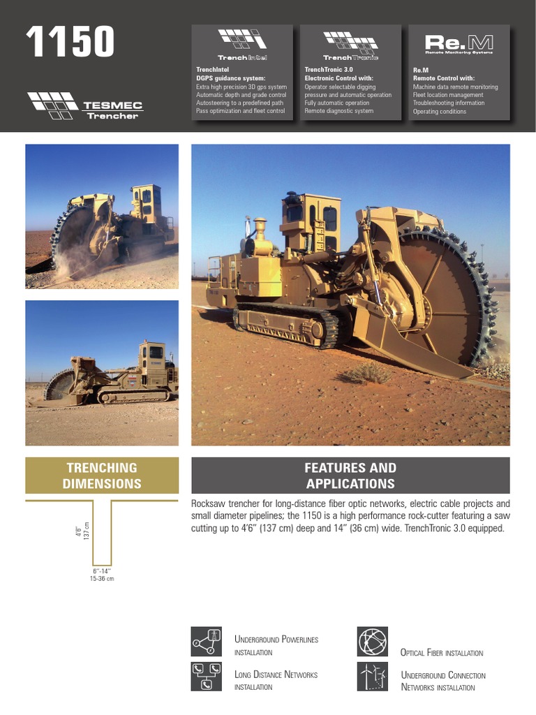 Tesmec Trenchers Catalogue 2015 en 1150 Rs | PDF | Transmission ...