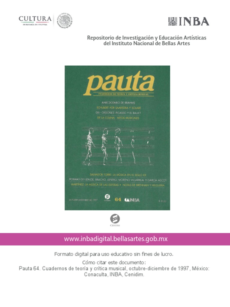 Revista PAUTA 64 PDF | PDF | Pablo Picasso | Johannes Brahms