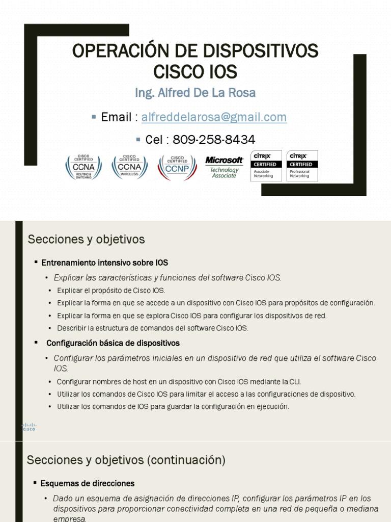 Funciones del Cisco IOS en Redes | PDF | Dirección IP | Interfaz de ...
