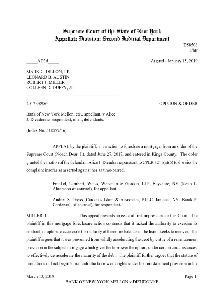Supreme Court of The State of New York Appellate Division: Second ...