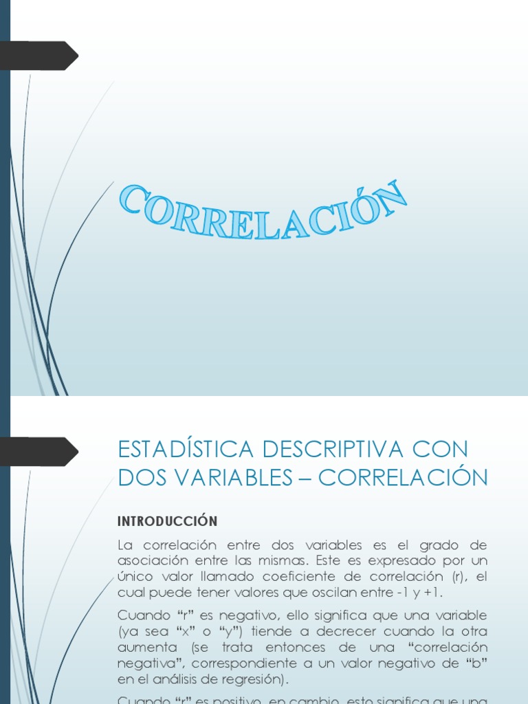 Correlación | PDF | Covarianza | Correlación y dependencia