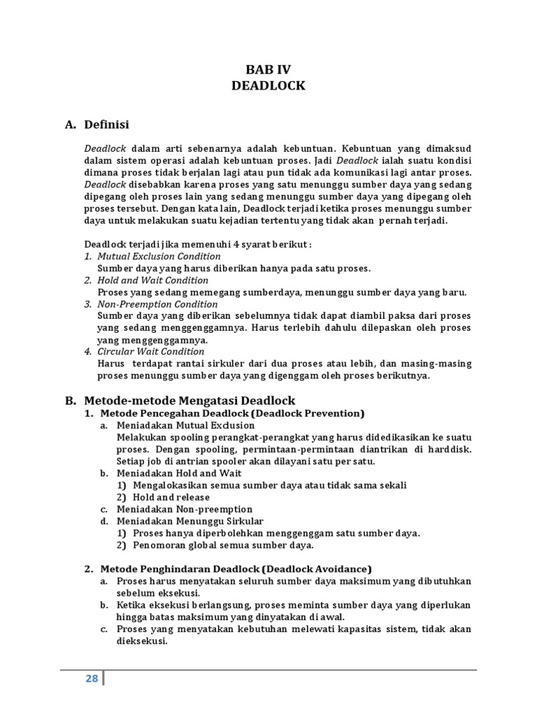 Modul So Deadlock Pdf