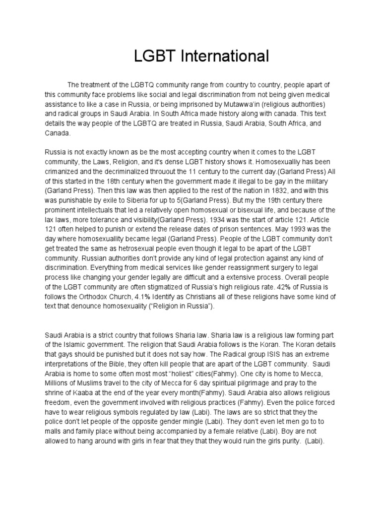LGBT Project | PDF | Lgbt Rights In The United States | Homosexuality