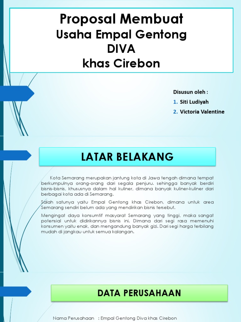 Contoh Proposal Usaha | PDF