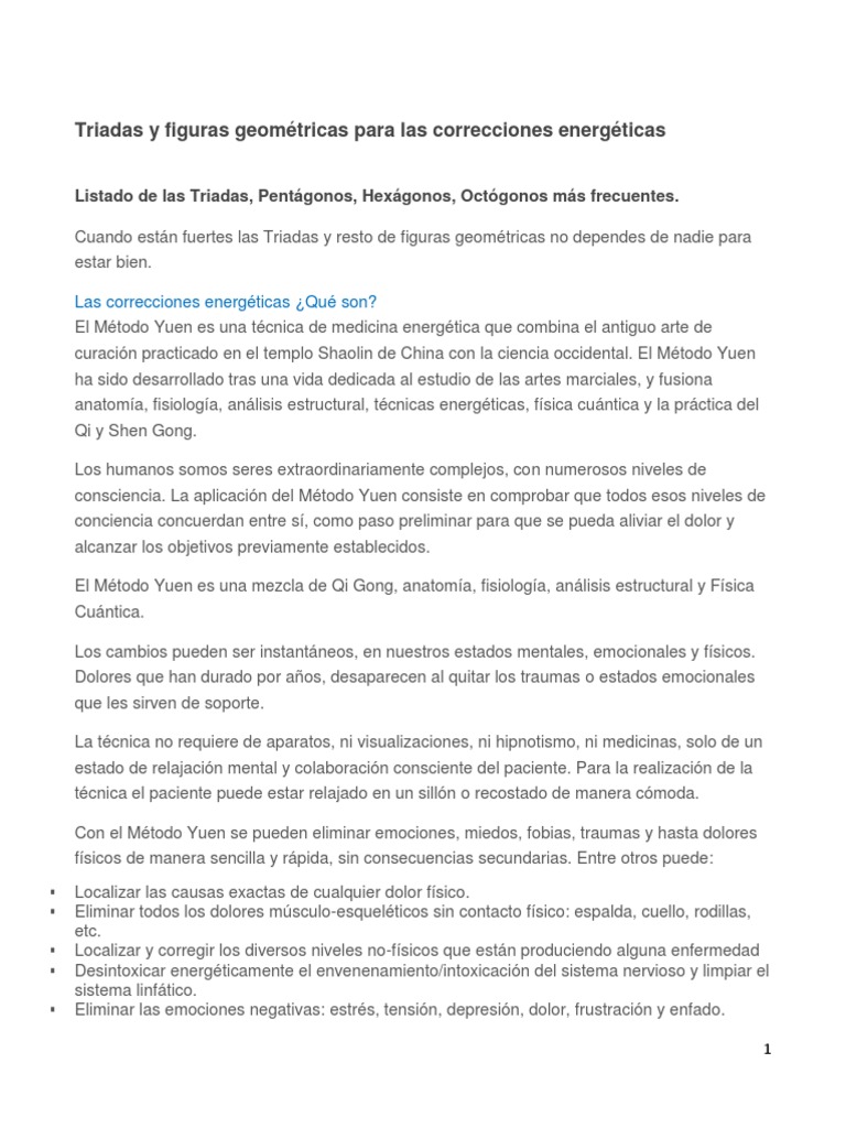 Triadas Metodo Yuen | PDF | Amor | Mente