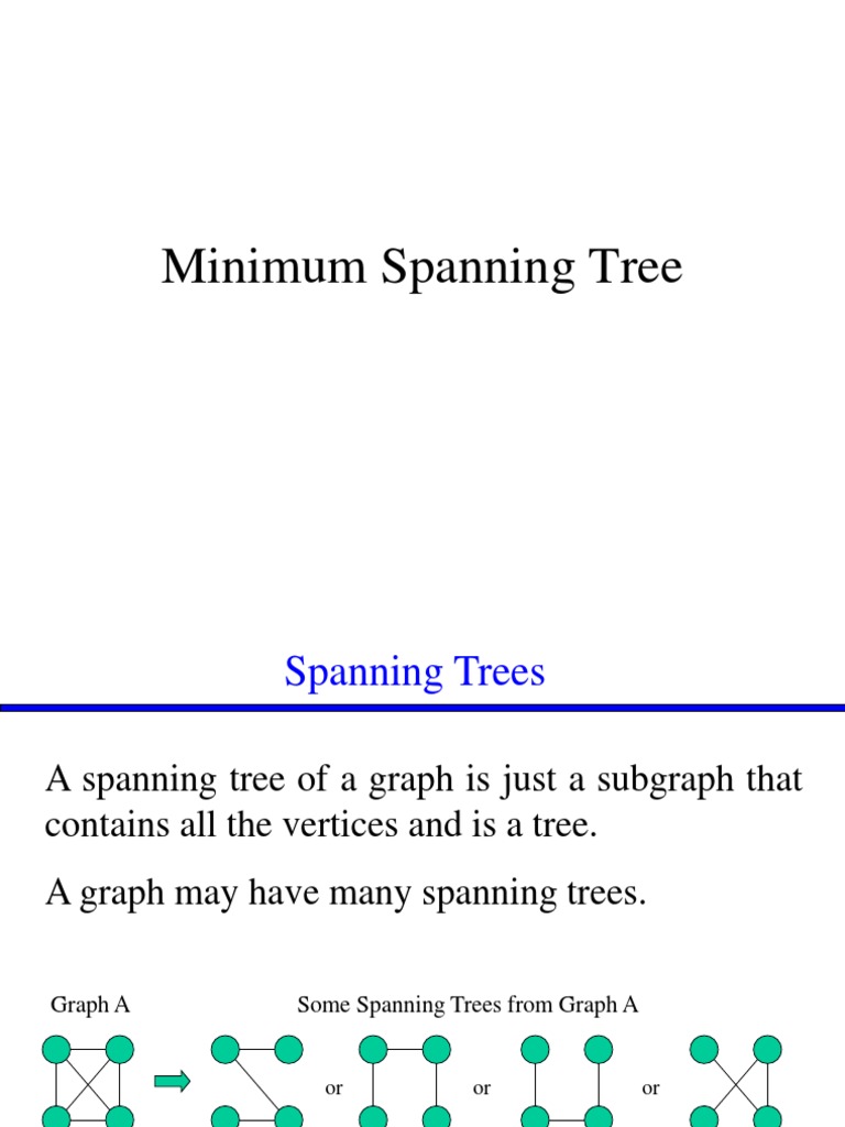 Span Tree | PDF | Graph Theory | Algorithms
