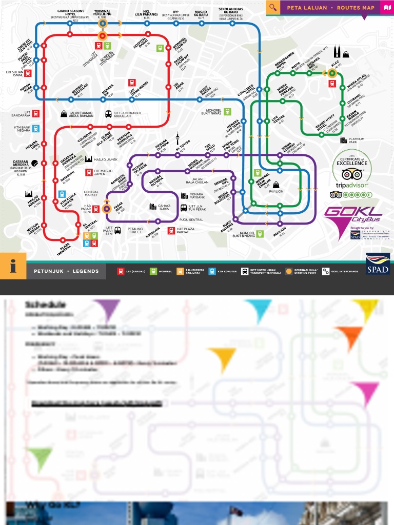 Go KL Free Bus Schedule & Map | PDF | Technology & Engineering