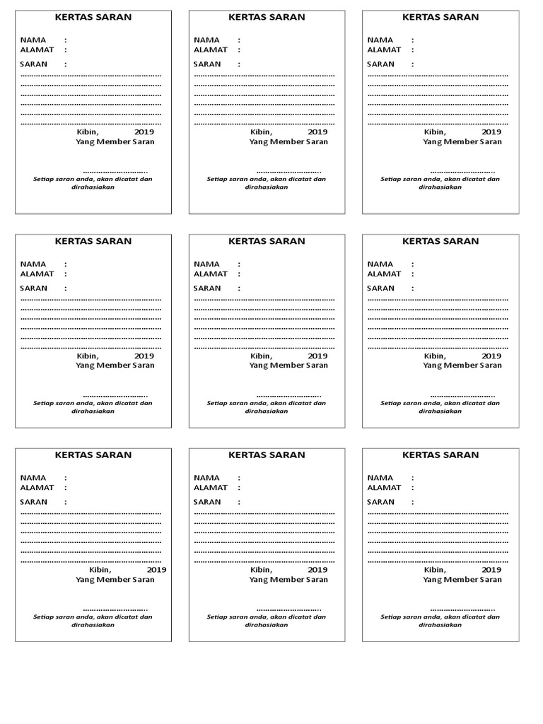 Contoh Kertas Saran Restoran | PDF