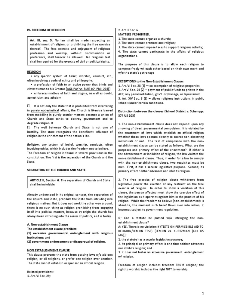 An Analysis of Key Constitutional Provisions Regarding the Separation ...