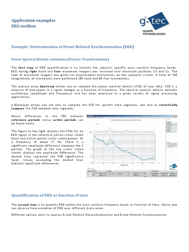 Application Examples EEGtoolbox | PDF | Spectral Density | Signal ...