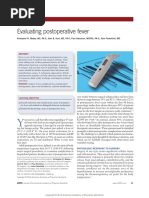 Postoperative Fever Management Guide | PDF | Sepsis | Surgery