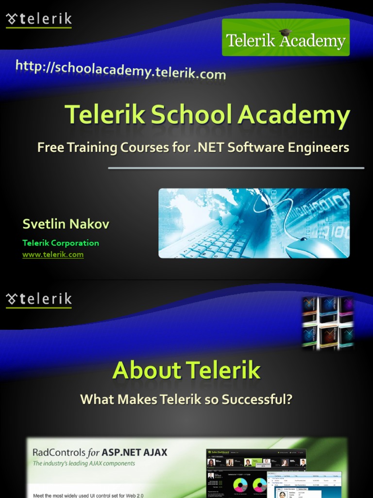 Telerik School Academy Presentation | PDF | Ajax (Programming) | World ...